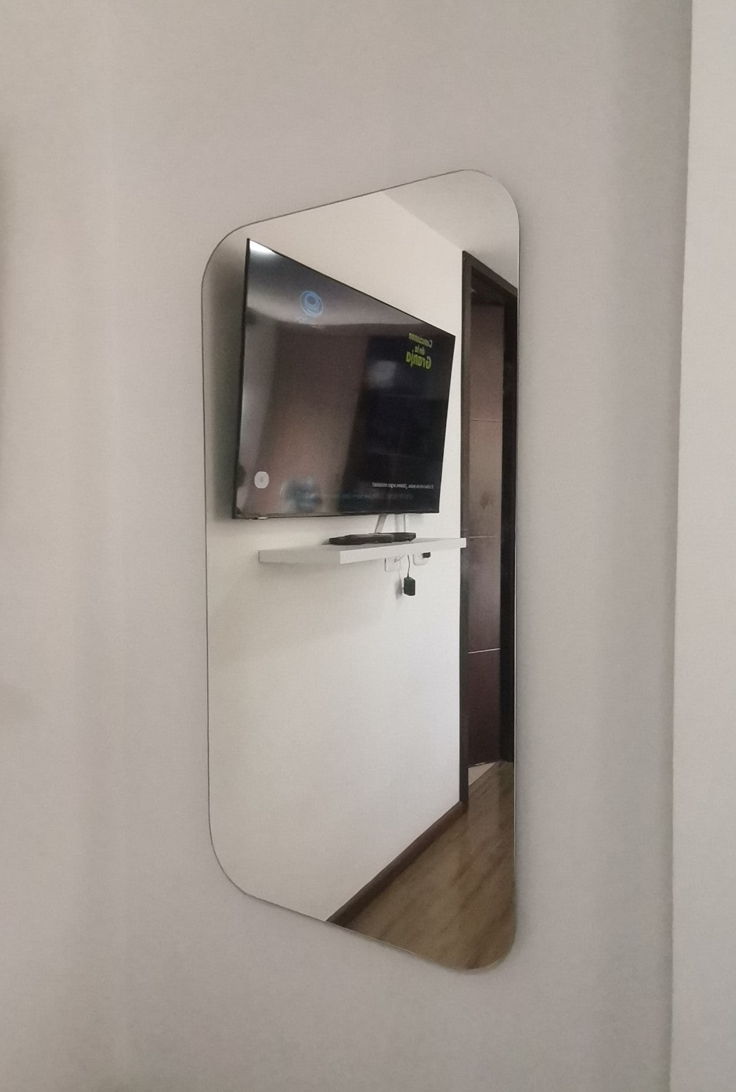 Espejo Rectangular Puntas Redondas – Crystal Design